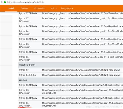 【安装教程】python3 6安装tensorflow gpu路上的那些坑（win10） tensorflow gpu python 3 6 csdn博客