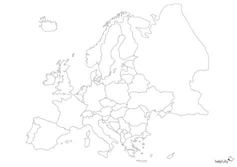 Lernblätter Europakarte leer helpfully de