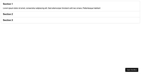 Accessible Accordion Example Forked Codesandbox
