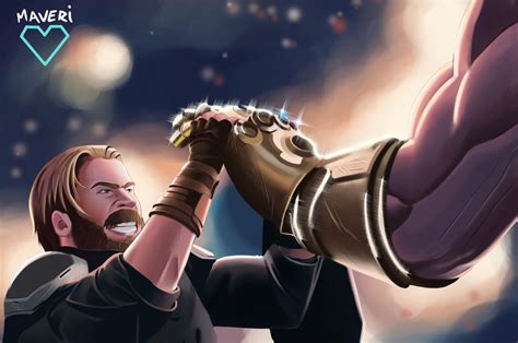 X Captain America Defending Thanos Avengers Infinity War