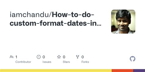 GitHub Iamchandu How To Do Custom Format Dates In React Js
