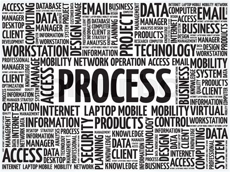 Process Word Cloud Stock Vector Colourbox