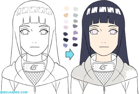 Como Dibujar A Hinata Hyuga Shippuden Paso A Paso Dibujanime