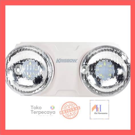 Jual Lampu Emergency Krisbow Lampu Darurat Twin Spot 5w Shopee Indonesia