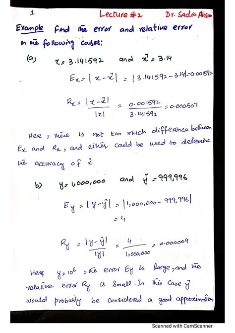Lecture 2 Numerical Methods Studocu