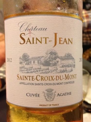 1995 Château Saint Jean Cuvée Agathe Saint Croix du Mont Vivino US