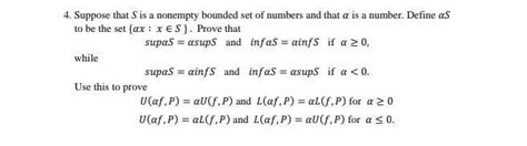 solved 4 suppose that s is a nonempty bounded set of
