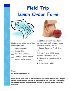 Fillable Online Cbsd Field Trip Order Form Read Only Cbsd Fax Email