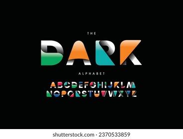 Colors Font Alphabet Letters Modern Logo Stock Vector Royalty Free
