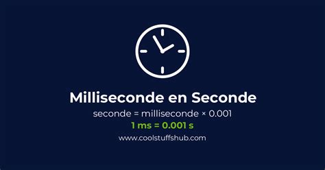 Conversion De Milliseconde En Seconde Ms En S