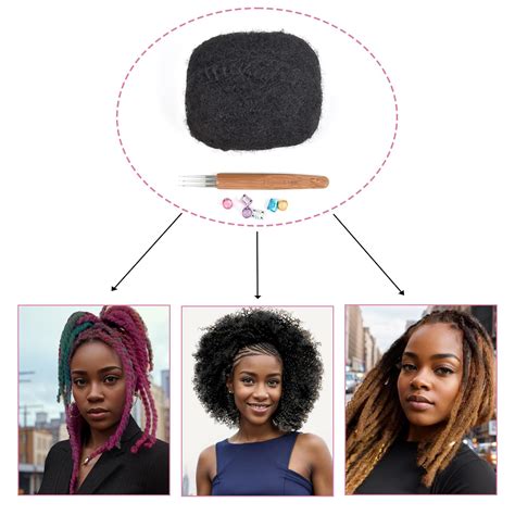 FREESHOW Cabello Humano Afro Rizado A Granel Para Extensiones De Rastas