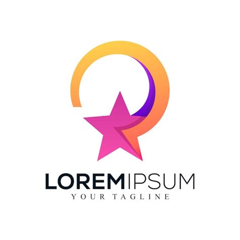 Desenho Abstrato Do Logotipo Da Estrela Vetor Premium