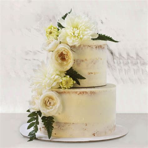 Floral Naked Cake 2 Pisos Claudia Muga