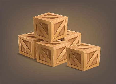 Icono De Vector De Estilo De Dibujos Animados Cajas De Estilo De