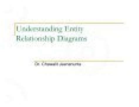 Understanding Entity Relationship Diagrams
