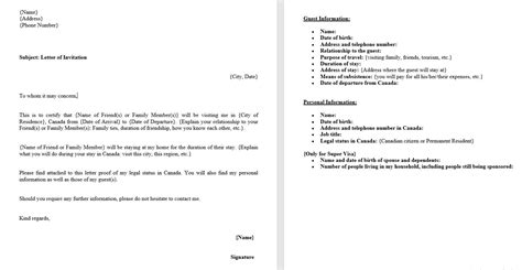 Exemple Lettre D Invitation Au Canada Infoupdate Org