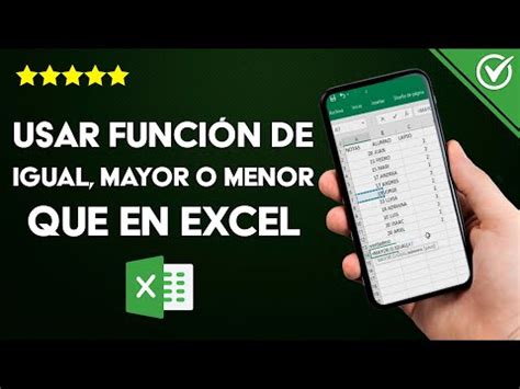 Cómo Usar la Función de Igual Mayor o Menor que en Excel Aprendiendo