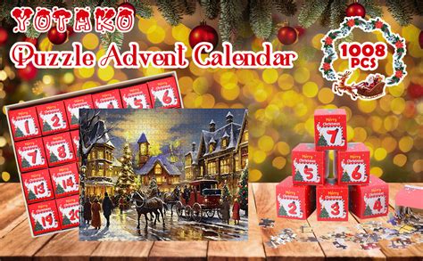 Yotako Adventskalender 2024 Puzzle Weihnachts 1008 Teile Weihnachten