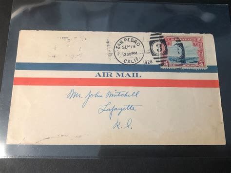 Flugpost Brief 1928 Von San Pedro Nach New York Kaufen Auf Ricardo