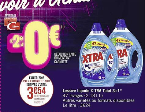 Offre Lessive Total 63 Lavages Xtra Chez Intermarche