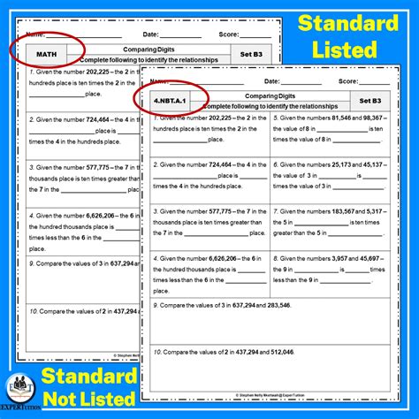 Place Value Understanding Worksheets For Grade 4 ExperTuition