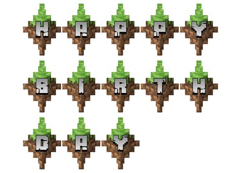 Minecraft Happy Birthday Sign Free Pdf Printables Printablee