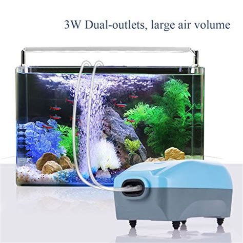 Snapklik Hitop Dual Outlets Aquarium Air Pump Whisper Adjustable