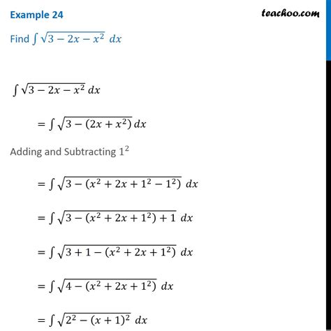 Example Find Integral Root X X Dx Teachoo