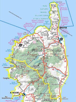 Carte Des Principales Communes De La Haute Corse