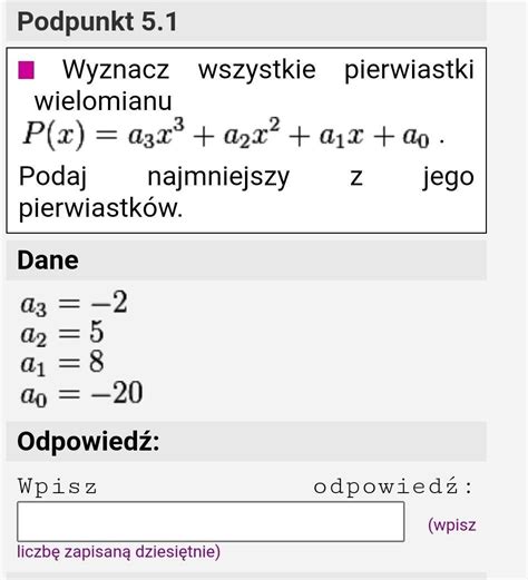 PILNIE POTRZEBUJE WSPARCIA W ROZWIĄZANIU ZADANIA Z MATEMATYKI zadanie