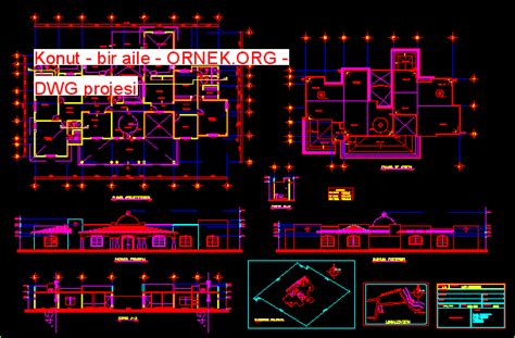 Proje Sitesi Konut Bir Aile Autocad Projesi