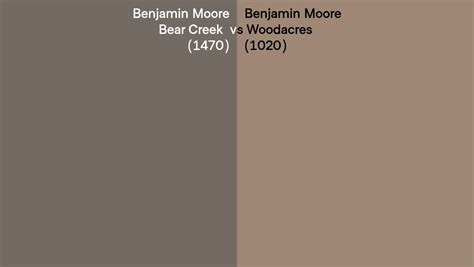 Benjamin Moore Bear Creek Vs Woodacres Side By Side Comparison