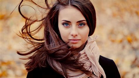 Face Women Outdoors Women Model Portrait Eyes Long Hair Blue