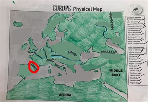 Europe Physical Map Flashcards Quizlet
