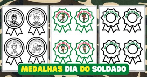 Medalhas Dia do Soldado SÓ ESCOLA