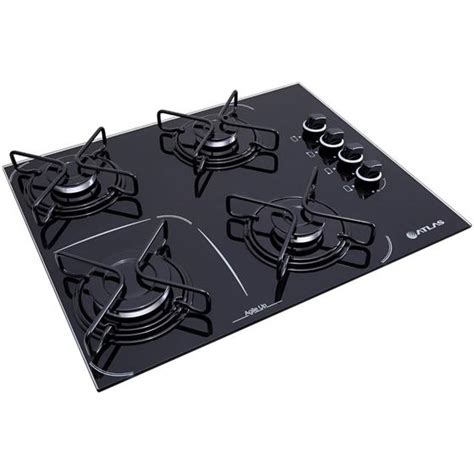 Cooktop 4 Bocas Agile Up Glass Atlas Preto Cooktop 4 Bocas Magazine