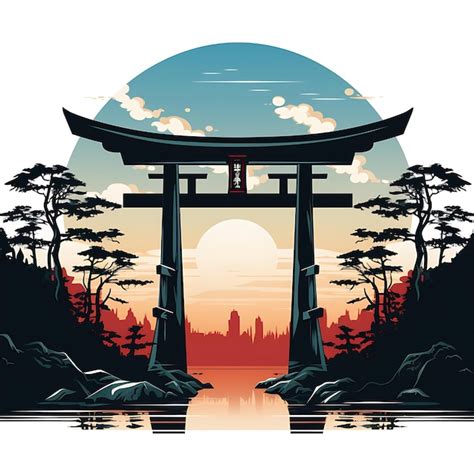Premium AI Image Cnc Laser Cut Torii Gate Frame Showcasing The Iconic