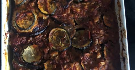 Gratin de courgettes aubergines à la sauce tomate faite maison de
