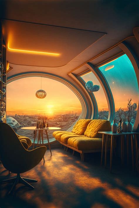 Midjourney Ai Design The Future Of Airbnb Scifi Interior Spaceship