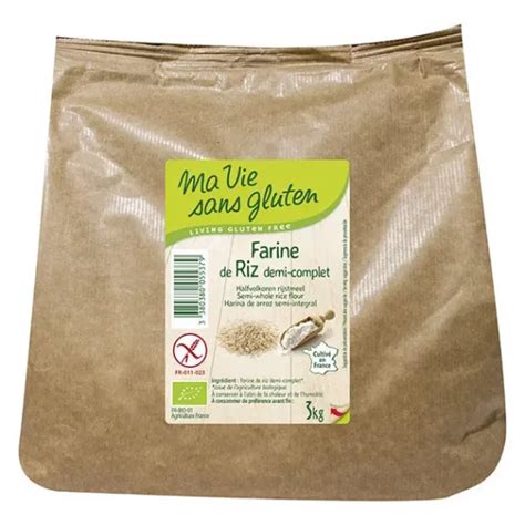 Farine De Riz Demi Complet Ma Vie Sans Gluten 3Kg Swidis Guadeloupe