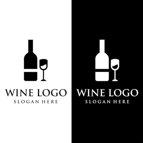 Premium Vector Wine Logo Template Design With Wine Glasses And