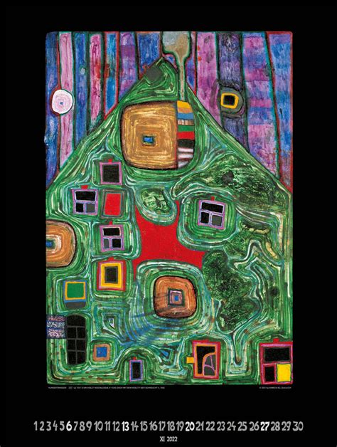 Gro Er Hundertwasser Art Calendar Kaufen W Rner Verlag