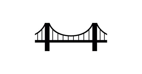 Truss Bridge Clipart Black And White
