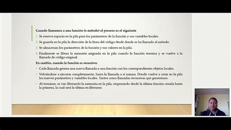Video Explicativo Sobre El Tema Recursividad Youtube