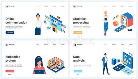online communication statistics analysis of embedded data systems set and tiny people stock