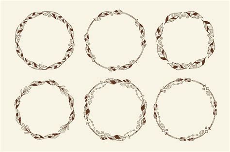 Colección de marcos boho dibujados a mano Vector Gratis