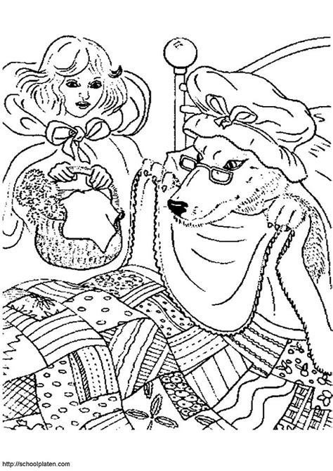 Dessins Gratuits à Colorier Coloriage Chaperon Rouge à imprimer