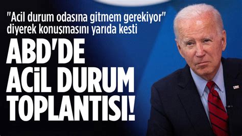 ABD de acil durum toplantısı Joe Biden konuşmasını yarıda kesti