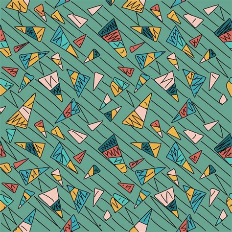 Premium Vector Triangle And Lines Seamless Pattern Background