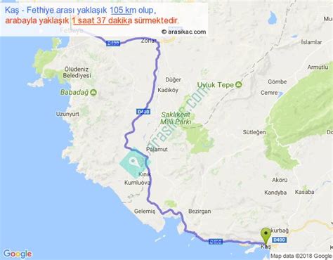 Kaş Fethiye arası kaç km saat